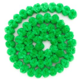 Pom pom ghirlanda, 120cm, Ø 25mm, verde, Dp Craft