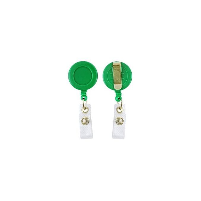 Snur ecuson retractabil, plastic, verde, Standard